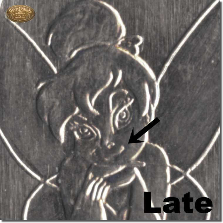Tinker Bell Pressed Quarters, DL0195 compared to DL0428